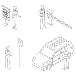 Parking valet car key icon simple style Royalty Free Vector