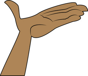 Cartoon hand man open palm Royalty Free Vector Image