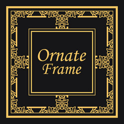 Classic square frame with ornate elements Vector Image