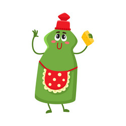 Girl washing her face with special skincare soap Vector Image