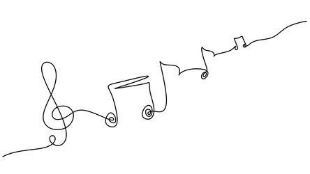 Continuous Line Music Notes Vector Images (over 510)