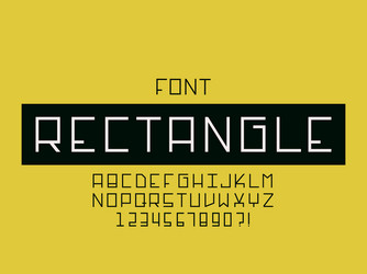 Square modular alphabet rigid modular letters Vector Image