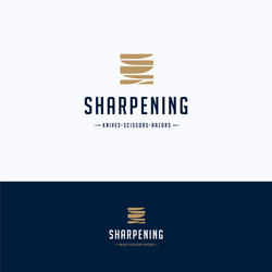 Sharpening service logo Royalty Free Vector Image