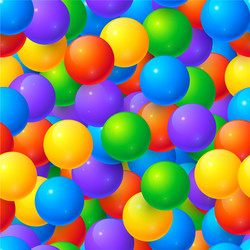 Dry children pool with colorful plastic balls Vector Image