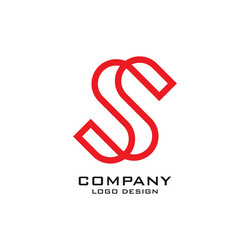 S letter line art logo template Royalty Free Vector Image