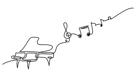 Piano Line Drawing Vector Images (over 830)