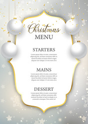Gold and black new years eve menu design Vector Image