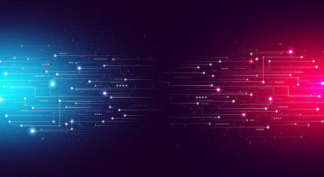 Electronic cyber technology background with black Vector Image