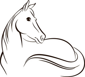 Simple Horse Outline Drawings