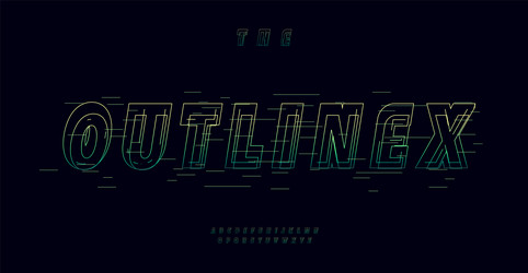 Bold glitch font distorted pixelated letters Vector Image