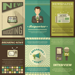 Journalist banner set Royalty Free Vector Image