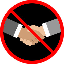 No handshake icon do not handshake Royalty Free Vector Image