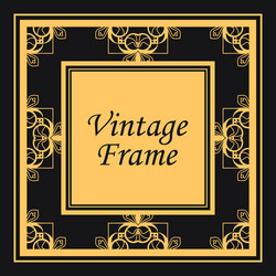 Classic square frame with ornate elements Vector Image