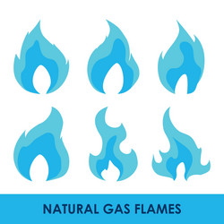 Industrial plant with natural gas flame Royalty Free Vector