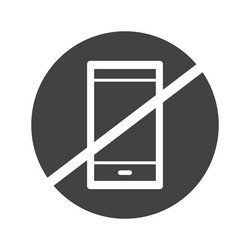 Phone not allowed icon image Royalty Free Vector Image
