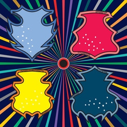 Rainbow emblem Royalty Free Vector Image - VectorStock