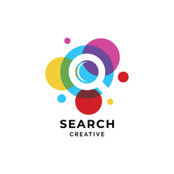Good search logo template design emblem design Vector Image