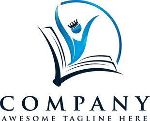 Abstract book logo Royalty Free Vector Image - VectorStock