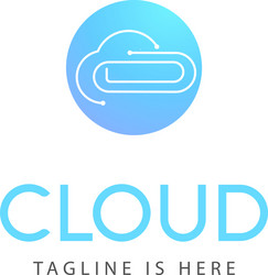 Cloud solutions logo Royalty Free Vector Image