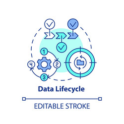 Data fluency concept icon Royalty Free Vector Image