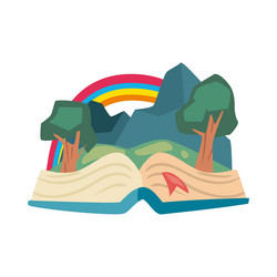 Flat story book design Royalty Free Vector Image