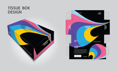 Tissue box packaging design box design Royalty Free Vector