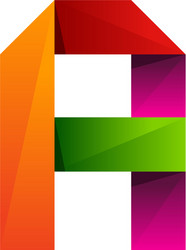 R ribbon letter logo icon design Royalty Free Vector Image