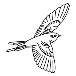 Nightingale Flying Drawing