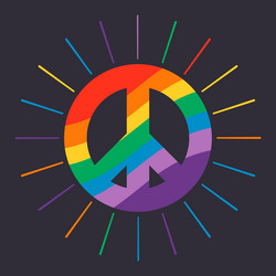Colorful symbol of peace Royalty Free Vector Image