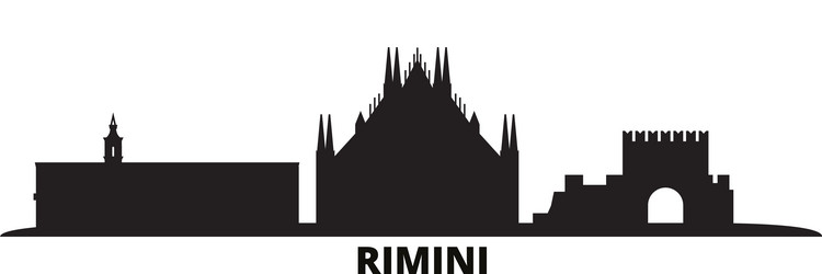 Italy rimini architecture city skyline Royalty Free Vector
