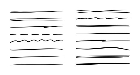 Line marker stroke underline highlight Royalty Free Vector