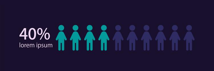 Male silhouette infographic chart design template Vector Image