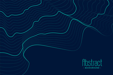 Abstract contour lines on dark blue background Vector Image