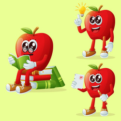 Cute cherry characters being clever Royalty Free Vector