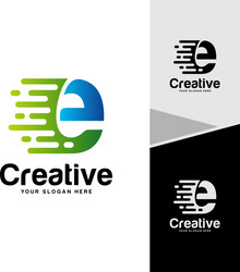 Crown esport mascot letter e logo font Royalty Free Vector