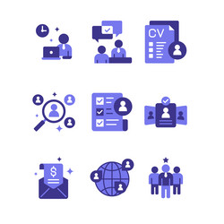 2d customizable inclusive recruitment line icon Vector Image