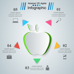 Infographics template four options with square Vector Image