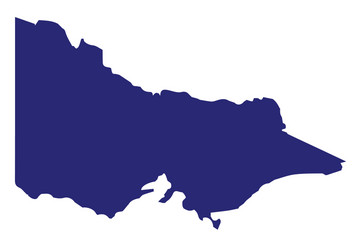 Australia victoria state silhouette Royalty Free Vector
