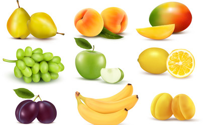 Banana bunch set Royalty Free Vector Image - VectorStock