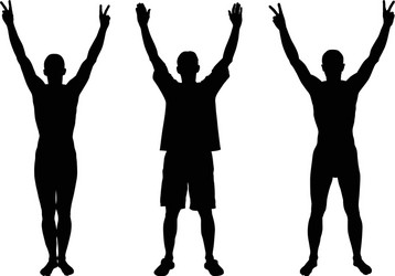 Man Arms Up Silhouette Vector Images (over 1,700)