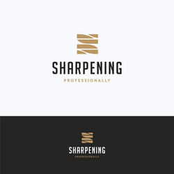 Sharpening service logo Royalty Free Vector Image