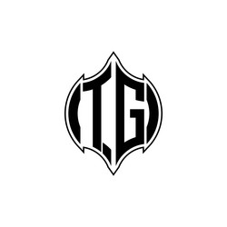 Tg logo monogram geometric shape style Royalty Free Vector