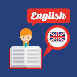 Learn english design Royalty Free Vector Image