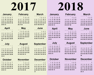 Great new wall calendar 2018 Royalty Free Vector Image