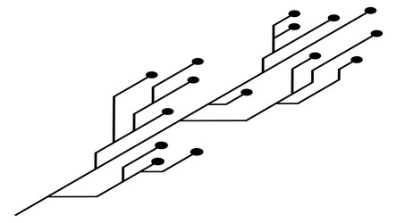 Isometric printed circuit board pcb tracks Vector Image