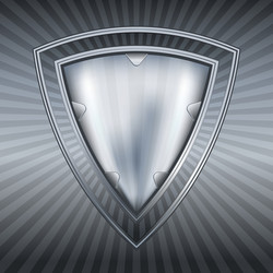 Shield abstract 3d isolated on blue Royalty Free Vector