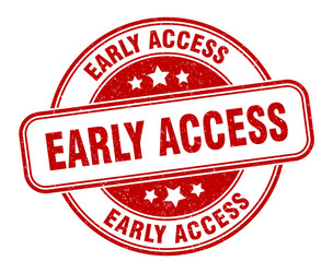 Early access stamp label round Royalty Free Vector Image