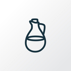 Clay pot icon line symbol premium quality Vector Image