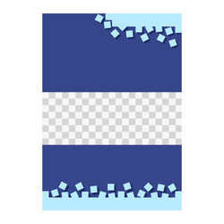 Blue rectangle with pixel fade effect brochure Vector Image