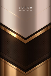 Abstract brown and gold background with ribbons Vector Image